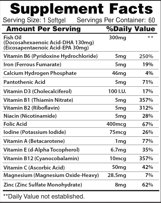 Prenatal with DHA Prenatal Multivitamin Softgel – Earth's Creation USA